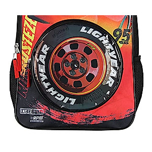 Disney Cars Lightning McQueen Backpack 3D Tire Pocket Travel School Backpack
