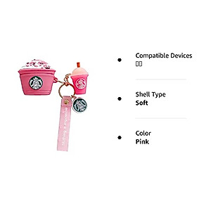 ZBDLXMD Compatible with AirPods 3rd Generation,(2021 Release) Cute 3D Cartoon Kawaii Funny Fun case,Designed with Drink Cup Keychain for Apple AirPods 3 Charging Case(Pink Coffee Cup)