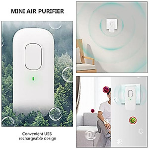 NUOBESTY Air Purifiers Small Air Cleaner Room Air Filter High Efficiency Portable Double Output Anion Air Cleaner For Home Office Pets Smokers Dust White