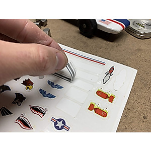 Pinewood Pete Pinewood Car Sticker Set. Stripes, Numbers, Flags, Lights, and More.