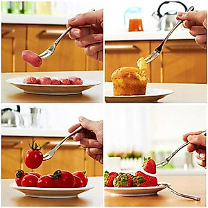 20 Pack Appetizer Dessert Forks, Stainless Steel Mini Salad Fruit Tasting Forks Cocktail Fork (Appetizer)