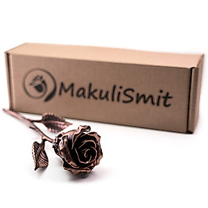 MetalArt Copper Rose (Rose + Personalized Stand)