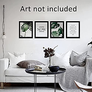 Cool Office Art Decor, Black Picture Frame 8x10, Wooden Photo Frame, Cleal Hanging Wood Poster Frame 9x11"