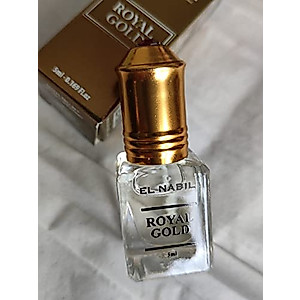 El nabil royal gold arabian perfume oil | royal oil | fragrance perfume oil | perfume oils for women and men | vanilla perfume oil | 0.17 Fl Oz (ROYAL GOLD)