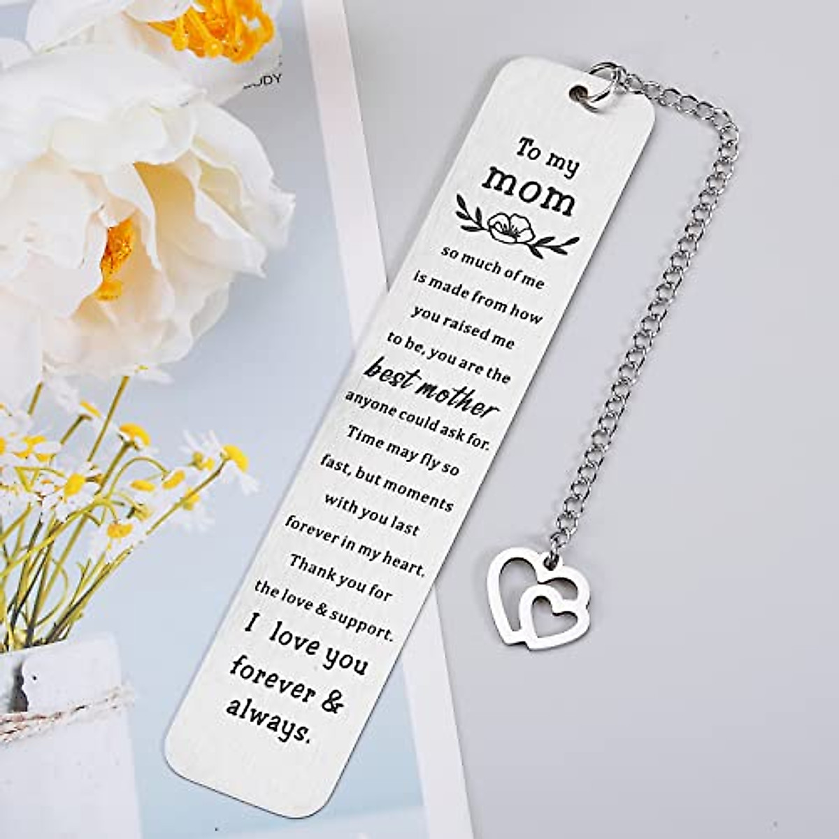 Mom Gift Bookmark from Daughter Son Birthday Gifts for Mother Mommy mom Mother's Day Gift for Mom from Teens Kids Valentines Day Gift for Mommy Mom Love You Mom Christmas Bookmarks from Daughter Son