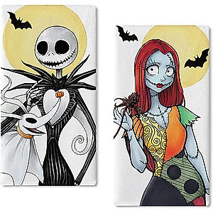 Halloween Kitchen Towel and Dishcloth - 1pc Halloween Reusable Dish Hand Towels for Drying, Cleaning, Cooking and Baking,Random (50 * 25cm)