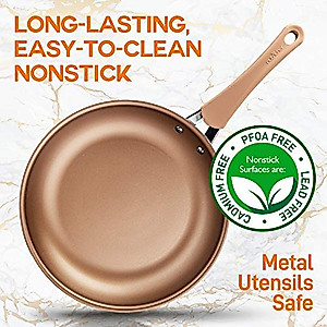 12'' Durable Large Fry Pan - Non-stick High-Qualified Kitchen Cookware, Induction compatible| PTFE/PFOA/PFOS-Free Heat Resistant Lacquer Kitchen Ware, Compatible with Models: NCCW14S & NCCW20S