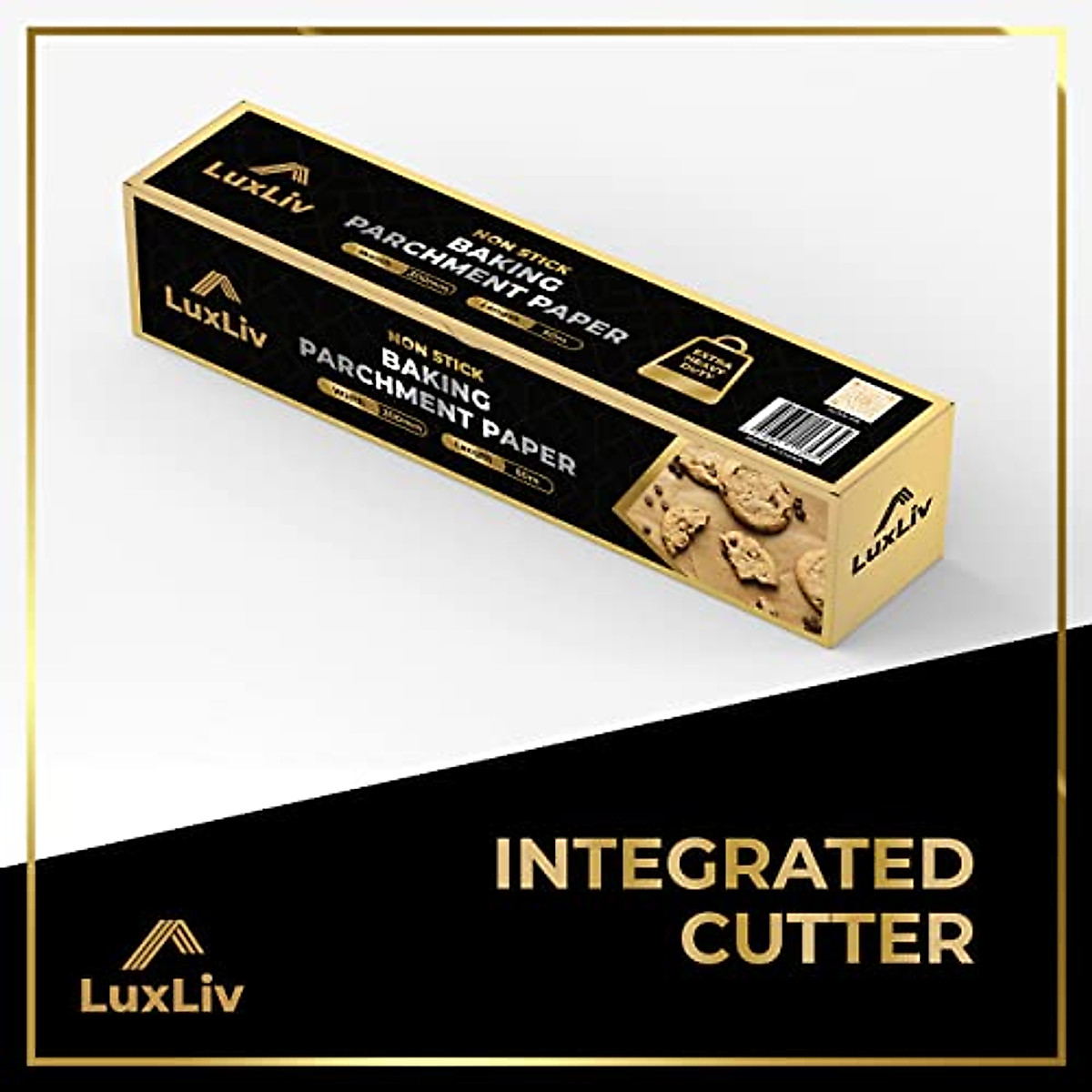 LuxLiv® 164ft Unbleached Brown Parchment Paper Roll for Baking, Sourdough Bread Baking Supplies, Wax Paper Roll, Cooking Paper - Extra Thick & Non-Stick Greaseproof 1ft Width Sheets for Oven.