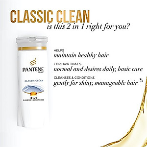 Pantene Pro-V 2 in 1 Shampoo & Conditioner, Classic Care, 12.6 Ounce