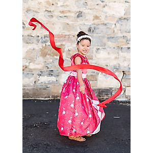 Little Adventures Ruby Princess Dress Up Costume (Medium Age 3-5) - Machine Washable Child Pretend Play and Party Dress with No Glitter