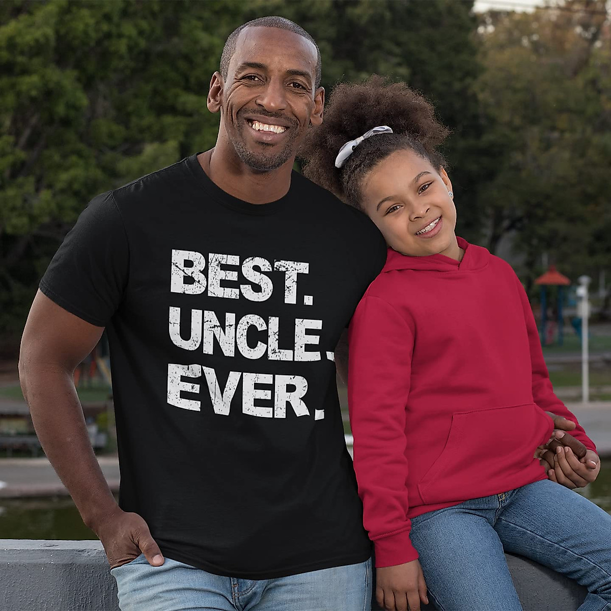 Best Uncle Ever, Funny T Shirt for Men, Humor Joke T-Shirt Tee Gifts Black Medium