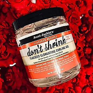 Aunt Jackie's Flaxseed Recipes Don't Shrink Elongating Hair Curling Gel for Natural Curls, Coils and Waves, Helps Prevent Dryness and Flaking, 15 oz