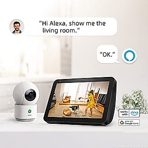 AOSU 2K Security Camera Indoor, Baby Monitor Pet Camera 360-Degree for Home Security, WiFi Camera with 5/2.4 GHz Wi-Fi, One-Touch Calls, Smart Motion Tracking, IR Night Vision, Compatible with Alexa