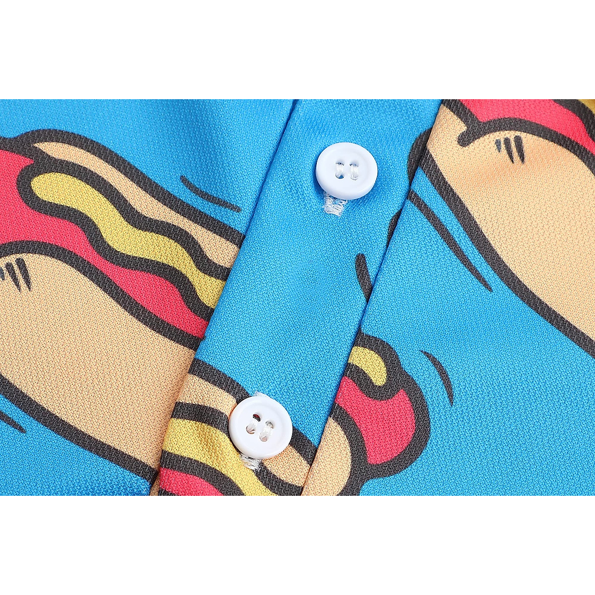 Golf Shirts for Men Dry Fit Mens Golf Shirt Short Sleeve Funny Hot Dog Golf Polo Shirts