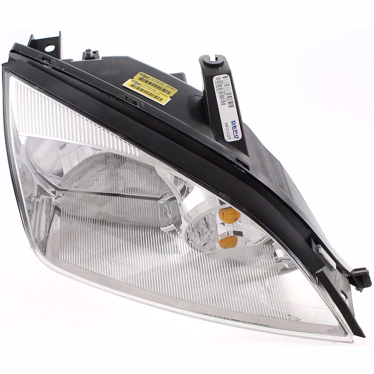 Evan Fischer Headlight Set Compatible with 2005-2007 Ford Focus Left Driver and Right Passenger Side Halogen With bulb(s)