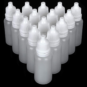 AKOLAFE 100PCS 15ML Plastic Dropper Bottles 0.5oz Eye Dropper Bottle with Screw Cap Empty Squeezable Liquid Dropper Bottle for Travel Small Eye & Ear Dropper Bottles to Store & Sort Essential Oil