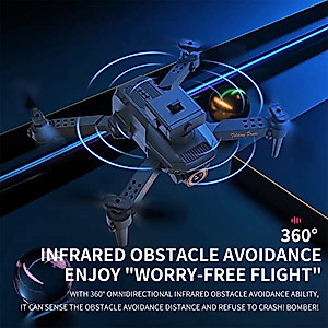 Qiopertar Mini Drone with 1080P Dual HD FPV Camera Remote Control Toys Gifts for Boys Girls with Altitude Hold Headless Mode One Key Start Speed Adjustment for Adults