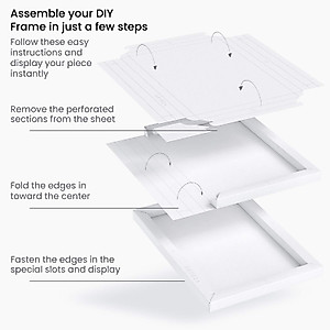 ARTEZA Mixed Media Paper Foldable Canvas Pad, 8x11 Inches, 20 Sheets, DIY Frame, Heavyweight Multimedia Paper, 228 lb, 370 GSM, Acid-Free, Art Supplies for Painting & Mixed Media Art