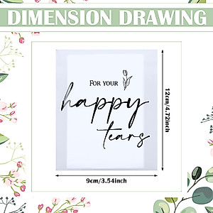 Eaasty Happy Tears Tissue Packs for Wedding 3 Ply Wedding Tissues for Guests Travel Size Bulk Facial Paper Welcome Bag Stuffers Gift Bride and Groom Mother(30 Pack)