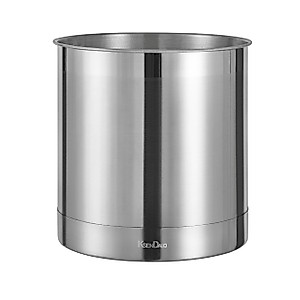 KSENDALO Jombo Steel Holder Utensil Crock 7inch Tall,Utility Sturdy Heavy Large Utensils Holder Stainless Silverware Holder for Kitchen Home and Office…
