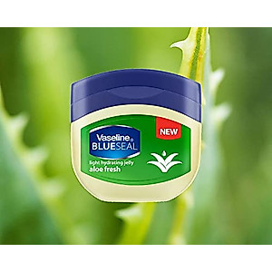 Vaseline BlueSeal Petroleum Light Hydrating Jelly 3.4oz (100ml) with Aloe Fresh (Pack of 4)