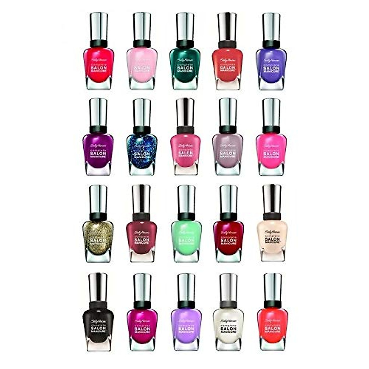 Sally Hansen Salon Manicure Finger Nail Polish Color Lacquer Set of 10