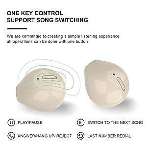 Smallest Invisible Earbuds Wireless Ear Buds Bluetooth in Ear Mini Discreet Small Tiny Earpiece Sleep Earbuds Hidden with Charging Case Headphones for Small Ears Work Sleeping Android iOS Yellow