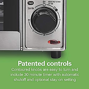 Hamilton Beach Sure-Crisp Air Fryer Countertop Toaster Oven, Fits 9” Pizza, 4 Slice Capacity, Powerful Circulation, Auto Shutoff, Stainless Steel (31403)