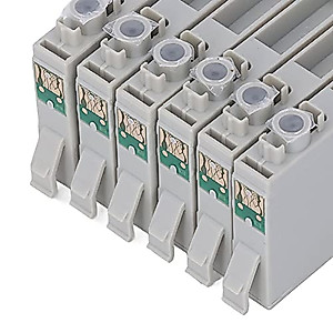 Ink Cartridge BK C M Y LC LM 6 Colors Printing Accessory Part Clear Printing Large Capacity Broad Utility for Photo Paper Document (T0811N/T0812N/T0813N/T0814N/T0815N/T0816N)