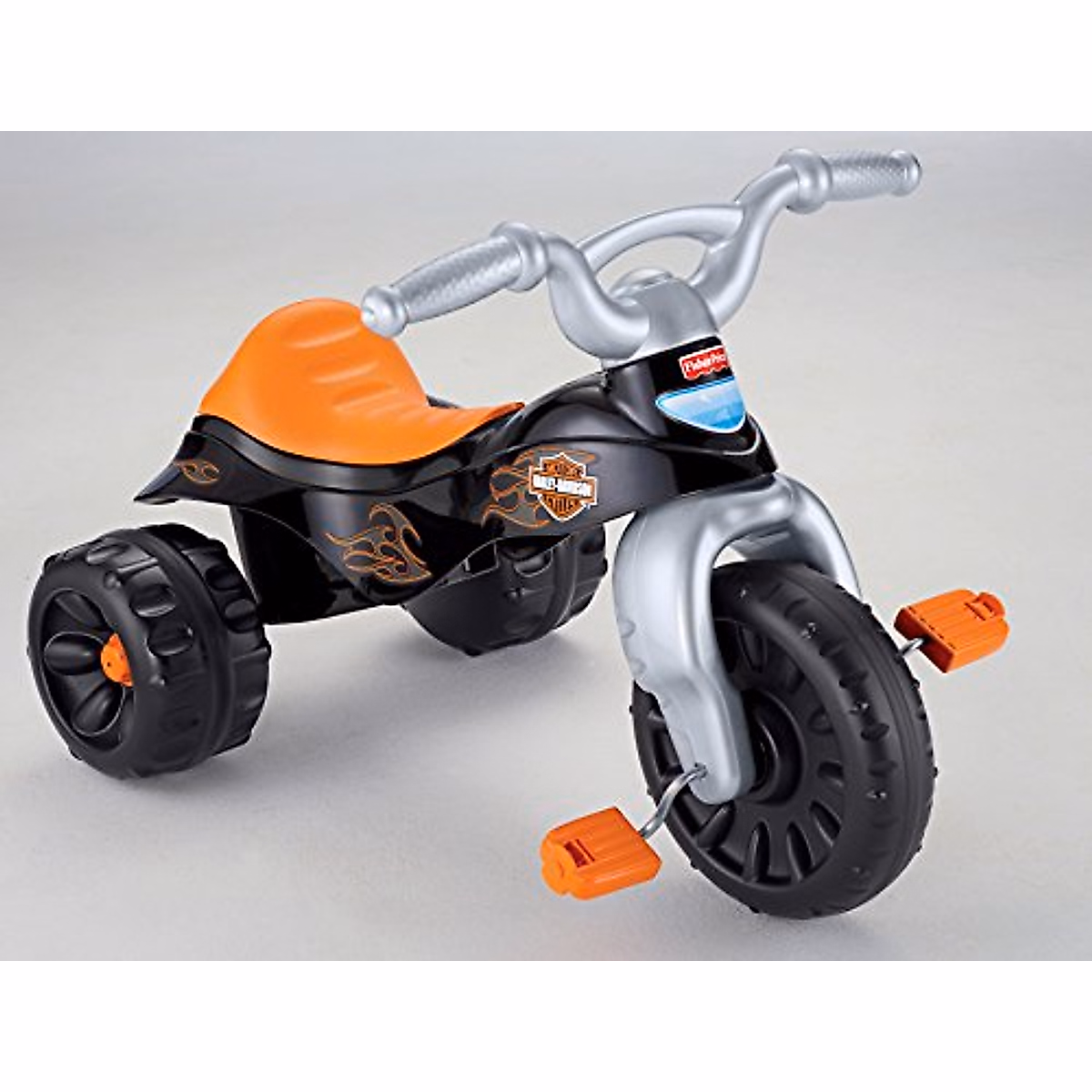 Fisher-Price Harley-Davidson Toddler Tricycle Tough Trike Bike with Handlebar Grips and Storage for Kids (Amazon Exclusive)