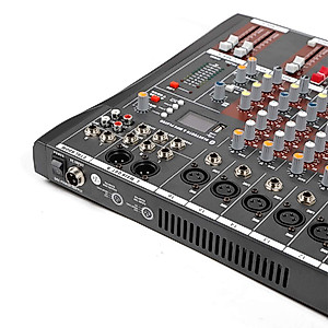 KinHall 16 Channel Professional Bluetooth Live Studio Audio Mixer Power Mixing Console, Professional Audio Mixer Soundboard Console Desktop, Connect Wired/Wireless/Condenser Microphone
