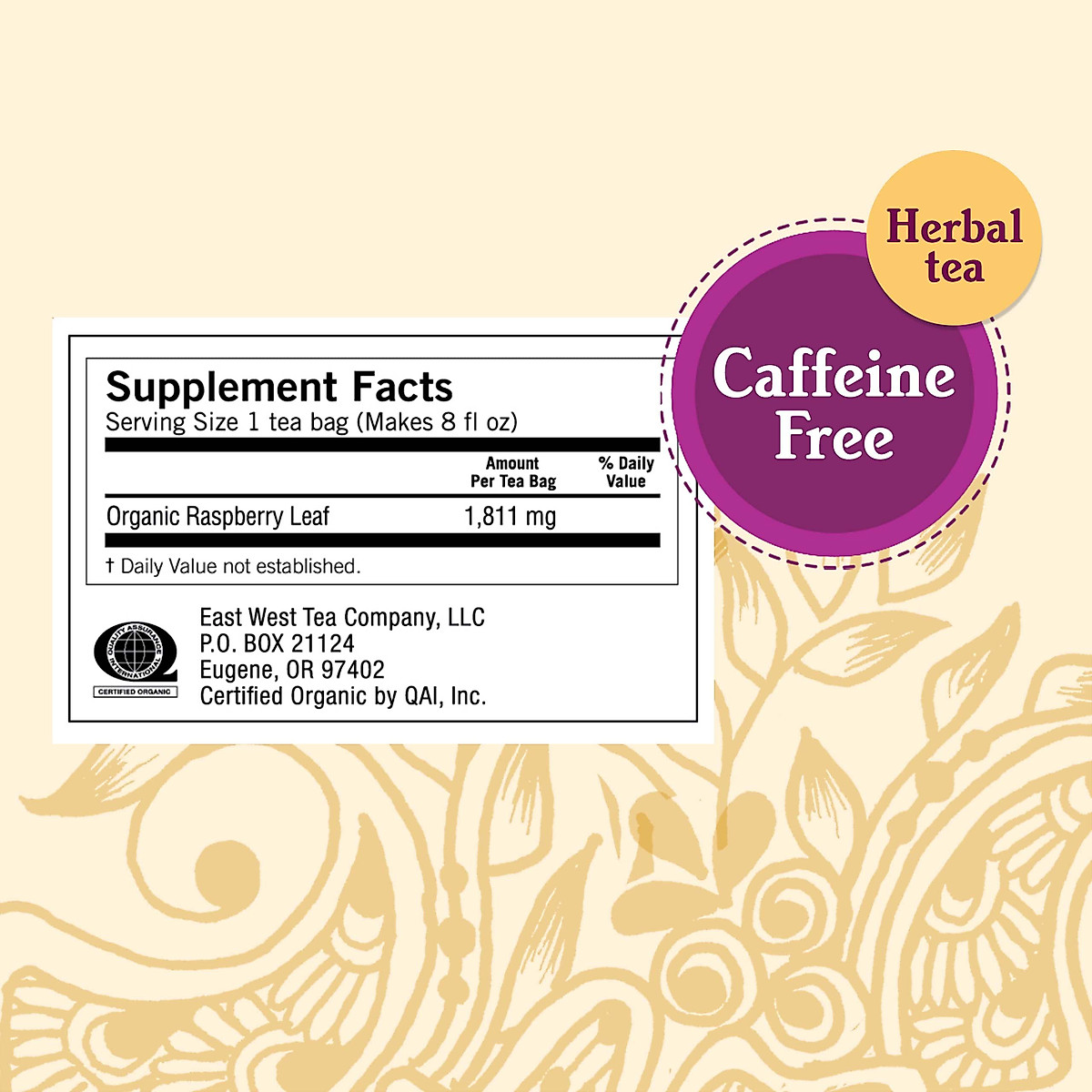 Yogi Tea - Raspberry Leaf Tea (6 Pack) - Supports the Female System - Uterus Support for Pregnancy and Menstruation - Caffeine Free - 96 Organic Herbal Tea Bags