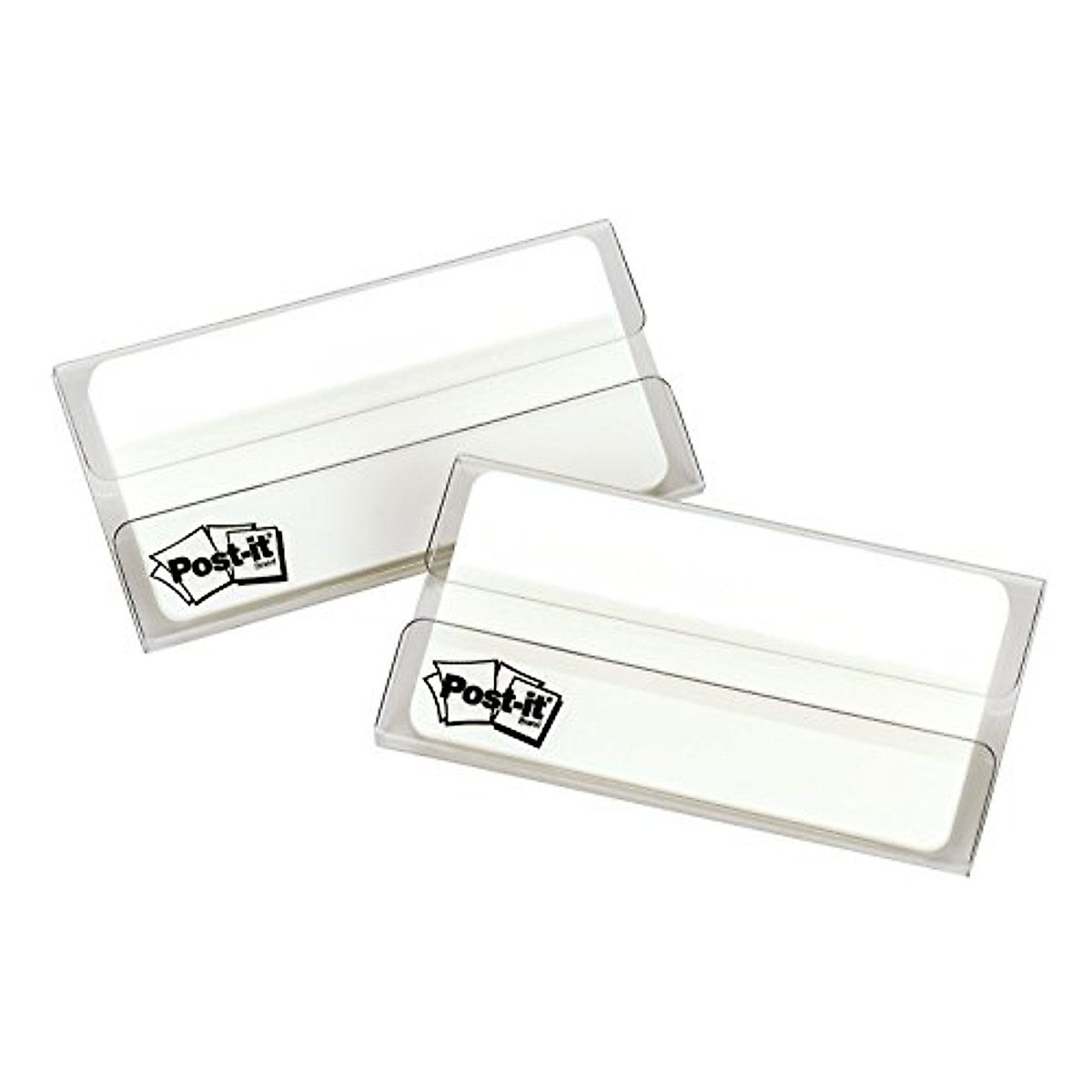 Post-it Tabs, 3 in, Solid, White, 25 Tabs/On-The-Go Dispenser, 2 Dispensers/Pack (686F-50WH3IN)