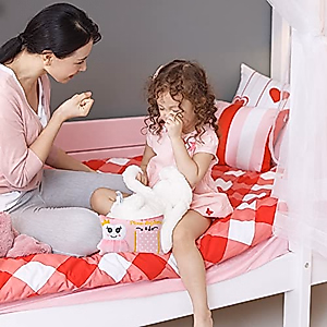 free-space Tooth Fairy Pink Ballerina Embroidered Tooth Fairy Pillow with Pocket Kids Keepsake Gift (Pink)