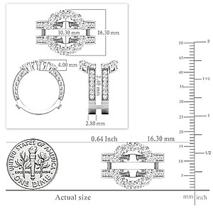 Dazzlingrock Collection Round Lab Grown White Diamond Miligrain Edge with Leaf Carved Design Wedding Enhancer Band for Her (1.99 Ctw) in 14K White Gold Size 9
