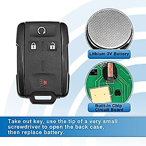 X AUTOHAUX 4 Button Keyless Entry Remote Control Replacement Key Fob Proximity Smart Fob M3N32337100 for Chevrolet Colorado 2015-2021 315MHz