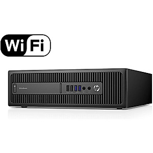HP 800 G1 Small Form Desktop Computer Tower Bundle Package (Intel Core i5, 8GB Ram, 1TB HDD, Dual 19 Inch LCD Monitor (Brands may vary), WIFI, DVD-RW - Windows 10 Pro (Renewed)