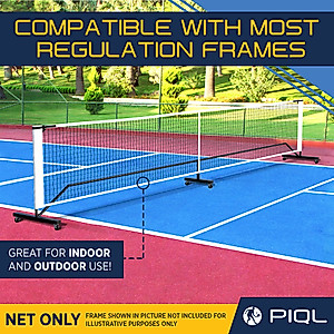 Pickleball Replacement Net - (net only, no frame), for Indoor and Outdoor Pickle Ball, Regulation Size Pickleball Net Only for Driveway, Backyards Official Pickleball Court Size, 22 Ft