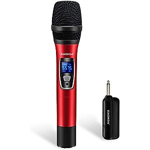XIAOKOA Handheld Wireless Microphones,Professional UHF Karaoke Microphone,160ft Range,Ideal for Singing,Home Party,Church,Compatible with Voice Amplifier, PA System