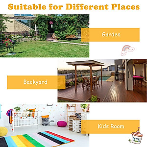 HONEY JOY Kids Picnic Table, Toddler Plastic Outdoor Table & Bench Set with Umbrella, Children Patio Furniture Set for Backyard Garden, Kids Picnic Tables for Outdoors, Gift for Boys Girls Age 3+