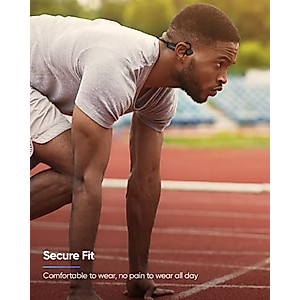 SAMVEK Bone Conduction Bluetooth Headphones with Mic, Qualcomm 3024 Chip, IP68 Waterproof Open Ear Headphones, Wireless Sweatproof Earbuds, Sport Headset for Running, Cycling, Workouts and Gym