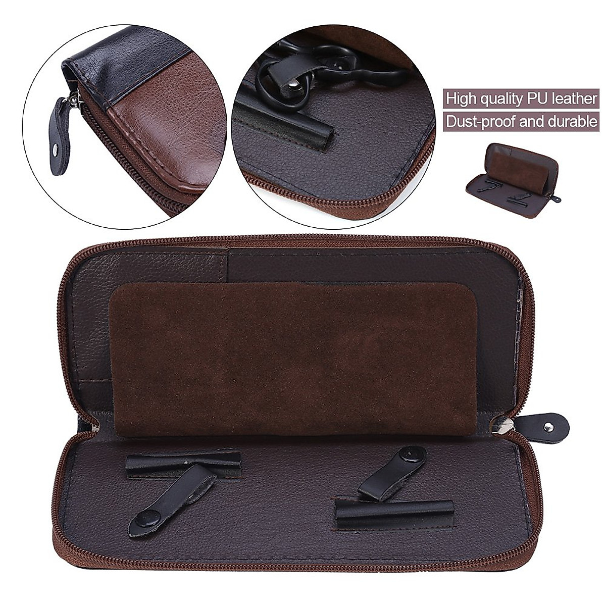 East buy - Shears Bag - Barber Shears Case Fashion Hairdressing Scissor Storage Case Long Salon Barber Shears Combs Bag Haircut Tool (Case Only)