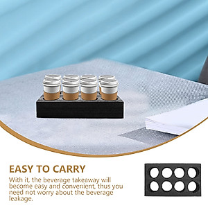 Cup Holder Tray Foam Drink Carrier Holder Trays: 8 Cup Holder Drink Carriers Beverage Coffee Drink Milk Tea Holder for Takeout picnics Outdoors Travel Disposable Cup Holder