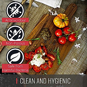 Made in USA Walnut Cutting Board by Virginia Boys Kitchens - Butcher Block made from Sustainable Hardwood (Handle - 8x17)