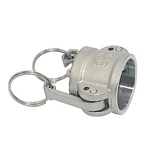 VARMHUS Trash Pump Adapter Dust Cap/Dust Cover,Type DC Cam and Groove Hose Pipe Fitting Coupler,Stainless Steel 316 (3/4")