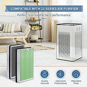 Zouhwaso MA Series 25 Replacement Filter compatible with MA Series 25 Air Purifier Filter Replacement, 3-in-1 Composite Filter with H13 True HEPA, Activated Carbon and Pre-filter, Pack of 6