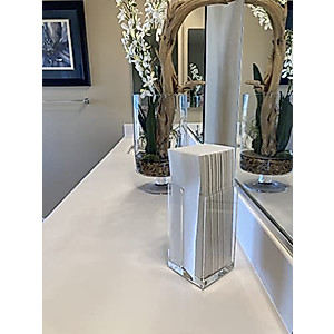Countertop Acrylic Paper Towel Holder Modern Vertical Compact Dispenser Multi fold Elegant Space Saving