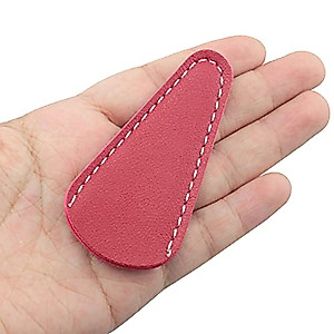 Ruiwaer 3pcs Leather Scissors Cover Protector Sewing Scissor Sheath for Embroidery Sewing Quilting Crafts (Black, Wine Red, Coffee)