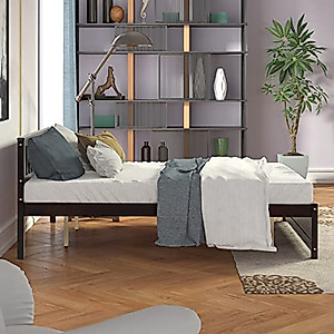 HAUSHECK Queen Bed Frame w/Headboard, Modern Platform Bed with 12" Under Storage Space, Queen Wood Bed Frame No Box Spring Needed for Kids, Teen, Adults, Wooden Slats Support Mattress Foundation