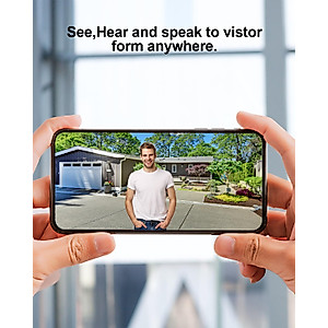 Doorbell Camera Wireless WiFi Video Doorbell Two-Way Audio Human PIR Motion Detection HD Security Camera Real-Time Video for iOS & Android Phone